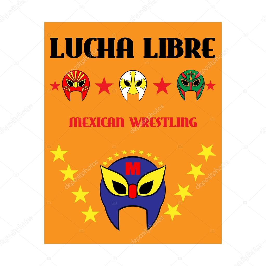 Lucha Libre Mask Poster