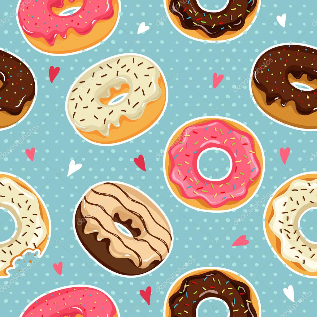 Sweet color donuts pattern Stock Vector Image by ©martynmarin #106037720