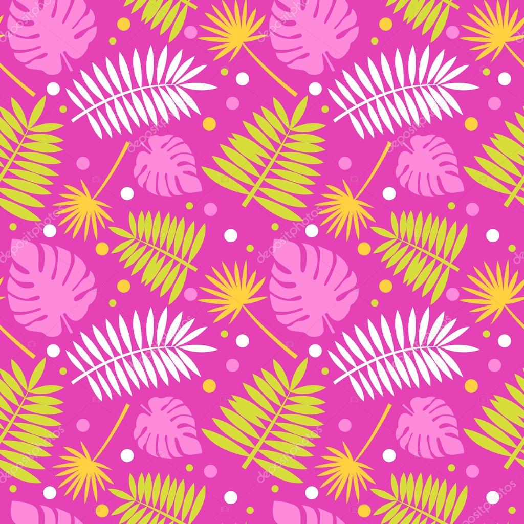 Palm tree leaves pattern Stock Vector by ©martynmarin 107163784