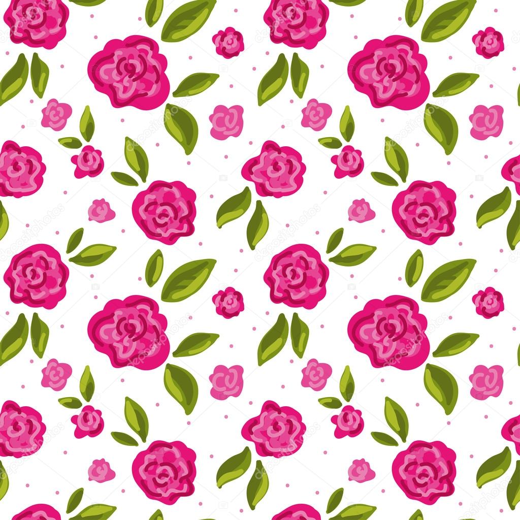 Rose flowers pattern Stock Vector Image by ©martynmarin #107164370