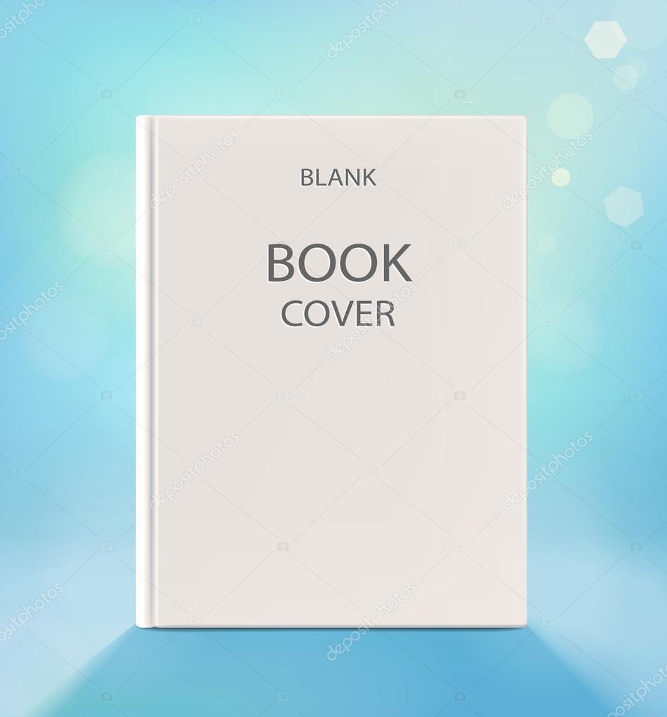 Blank Blue Book Cover Template