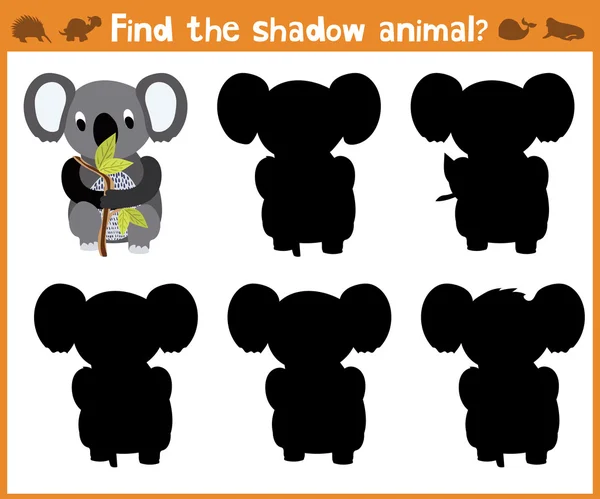 Cartoon Vector Illustration of Education Shadow Matching Game for ...