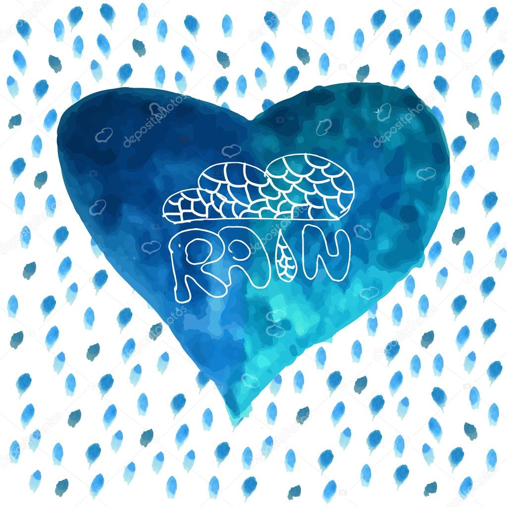 I like the rain. Vector background Stock Vector Image by ©Alyonka_lis ...