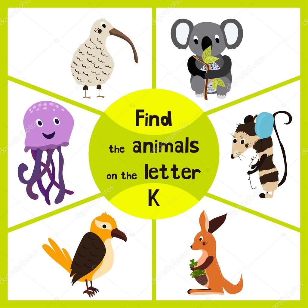 Funny learning maze game, find all 3 of cute wild animals To the letter ...