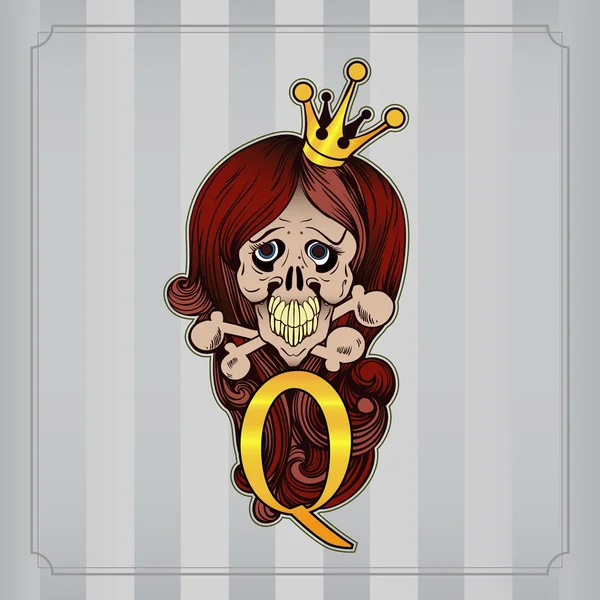 Playing cards with skull — Stock Vector © Zaisa #74731597