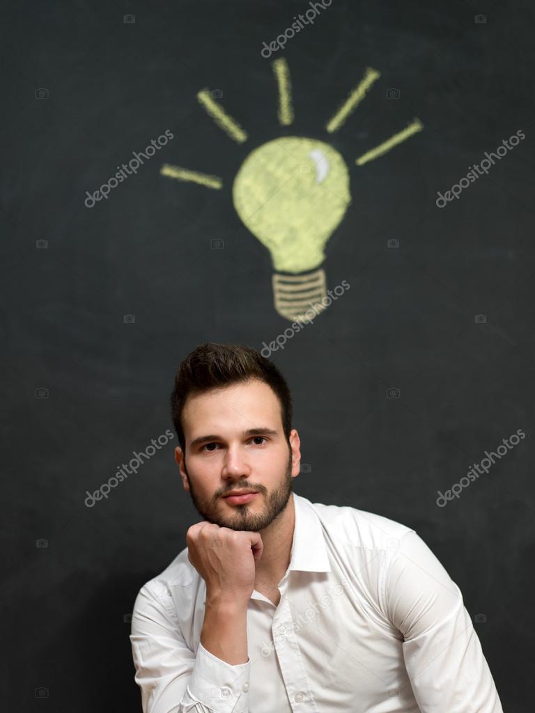 Man having a new idea. Innovation concept — Stock Photo © Myvisuals ...