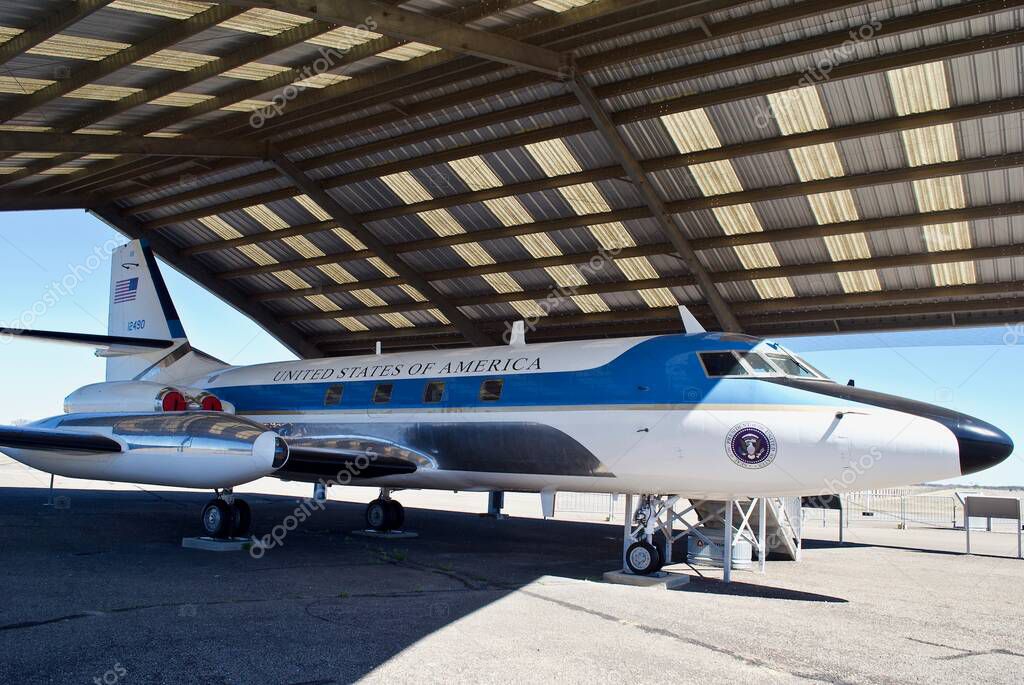 Stonewall, Texas: A Lockheed JetStar (VC-140) nicknamed Air Force One ...