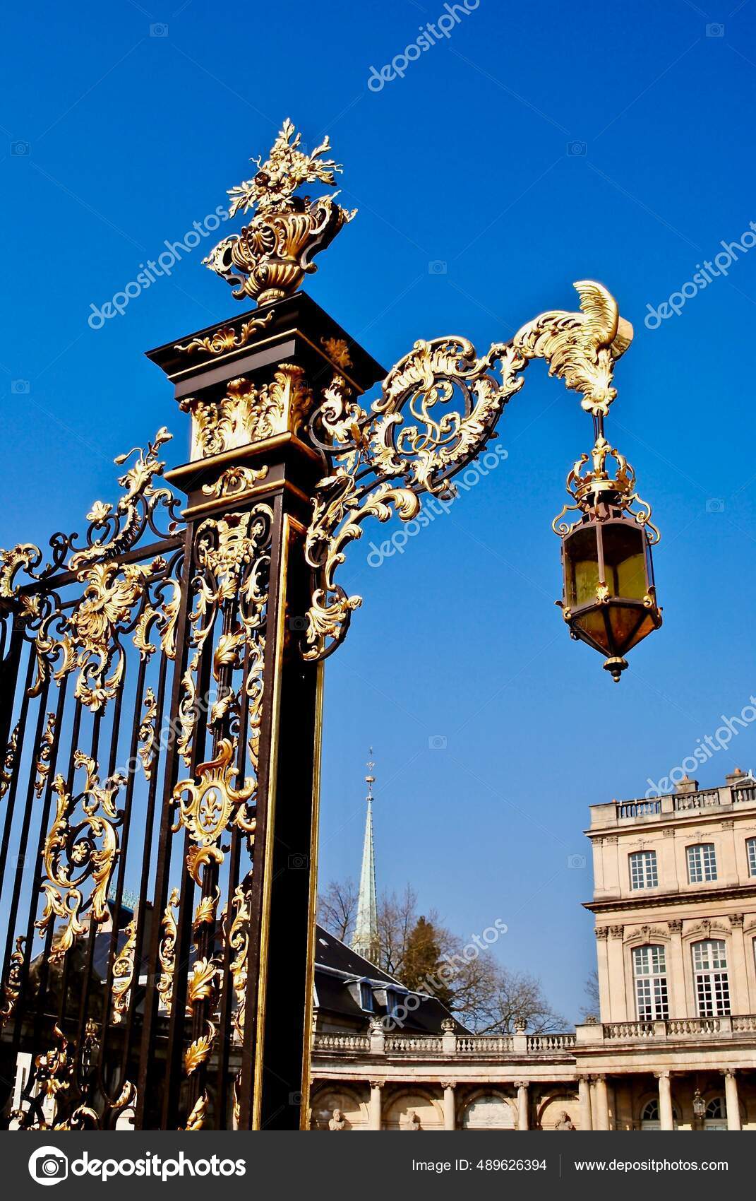 Gilded Wrought Iron Gates Lantern Jean Lamour Place Stanislas Nancy ...