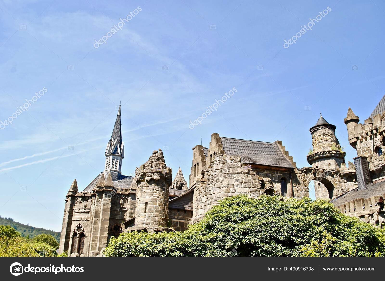 Classic Castle Roofline Arches Towers Photo Taken Bergpark Mountain ...