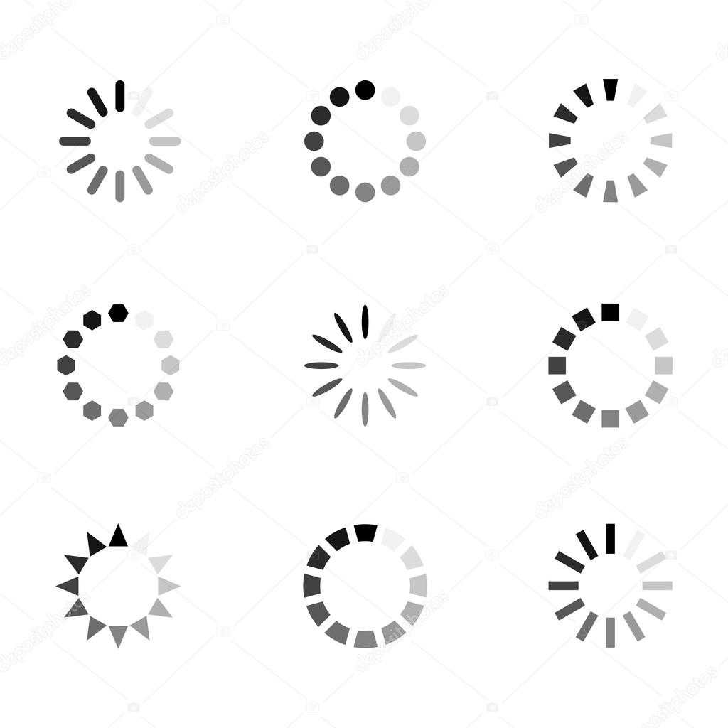 Loading icon vector set — Stock Vector © Axsimen #110646212