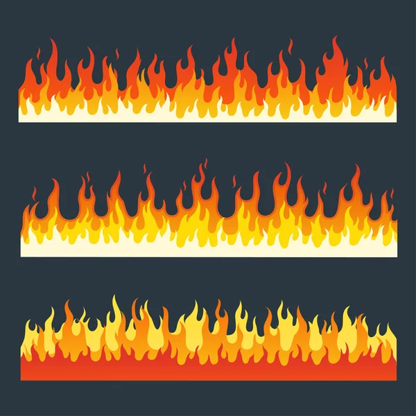 Fire flames vector set - Stock Image - Everypixel