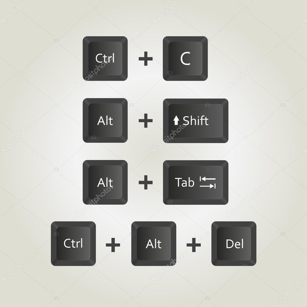 Illustration shortcut key Stock Vector Image by ©Axsimen #77391916