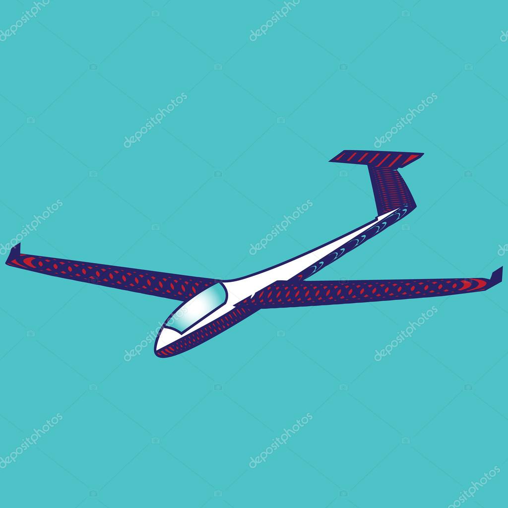 Ilustración de un planeador en un cielo azul Vector de stock #112675124 ...