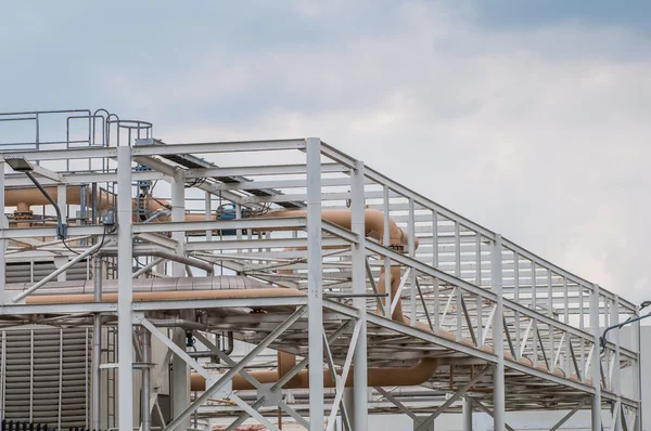 Process pipe on rack in factory at industrial Stock Photo by ©petchara ...