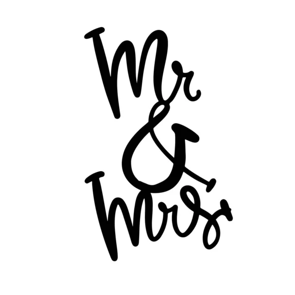 Mrs Black Lettering White Background Stock Vector by ©VeronikaM 475379888