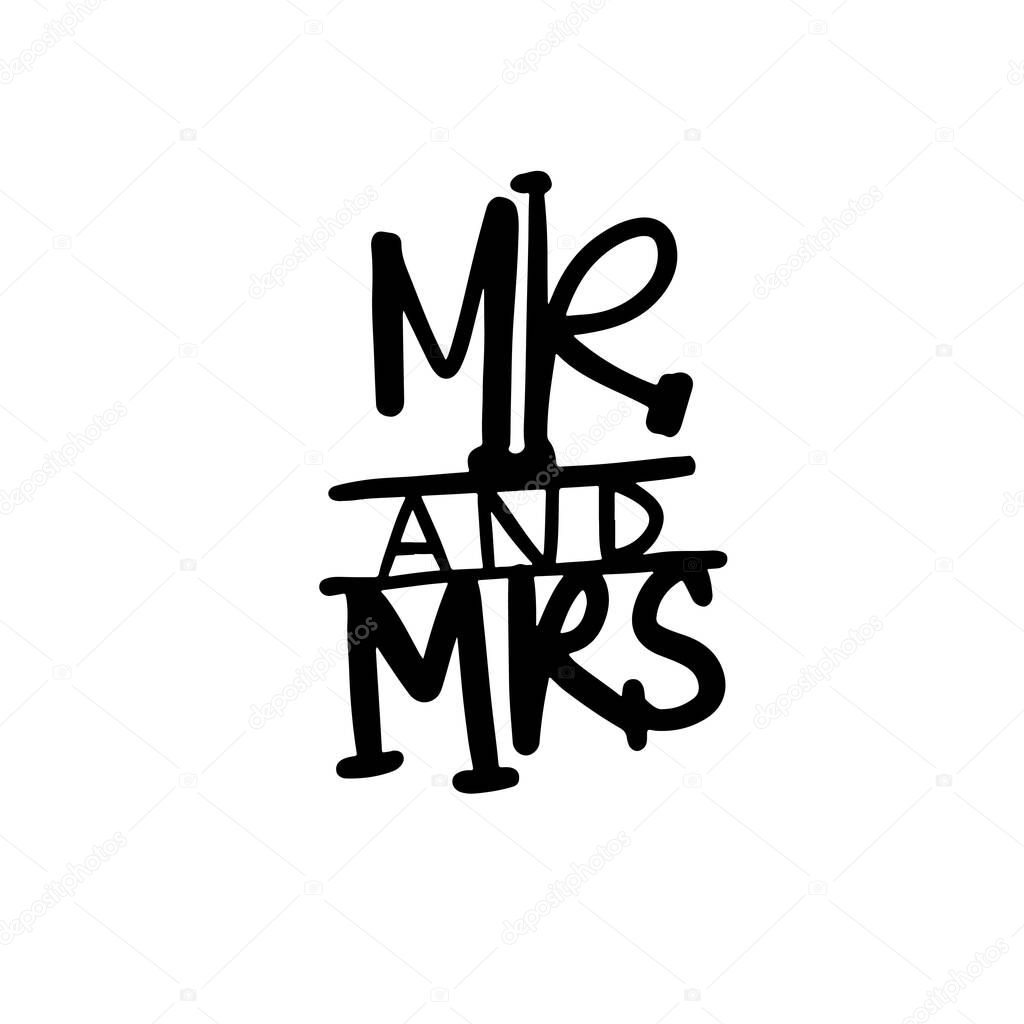 Mrs Black Lettering White Background Vector de stock por ©VeronikaM ...