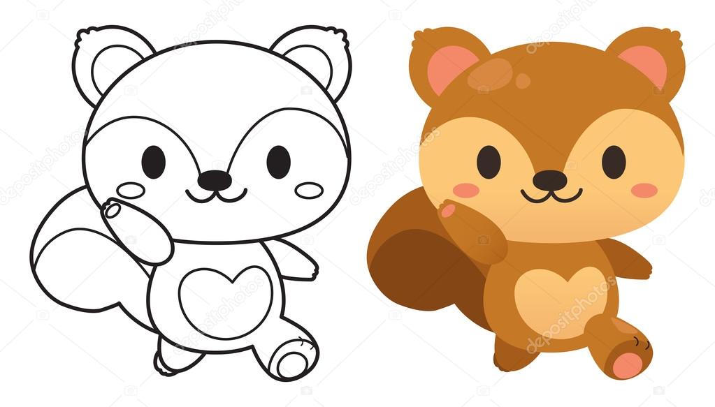 귀여운 다람쥐 스톡 벡터 - ©sai-shong 83810700