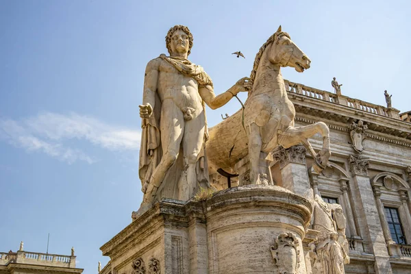 Dioscuri Statue Located Campidoglio Rome Lazio Italy Stock Photo by ...