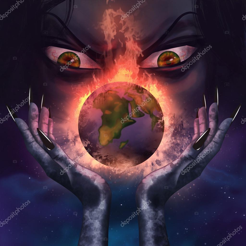 Earth Burning Hand