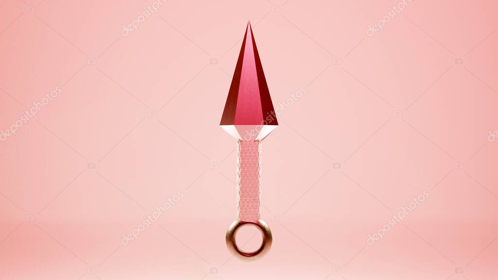 Ilustración de representación 3D de kunai ninja para web y plantilla de ...