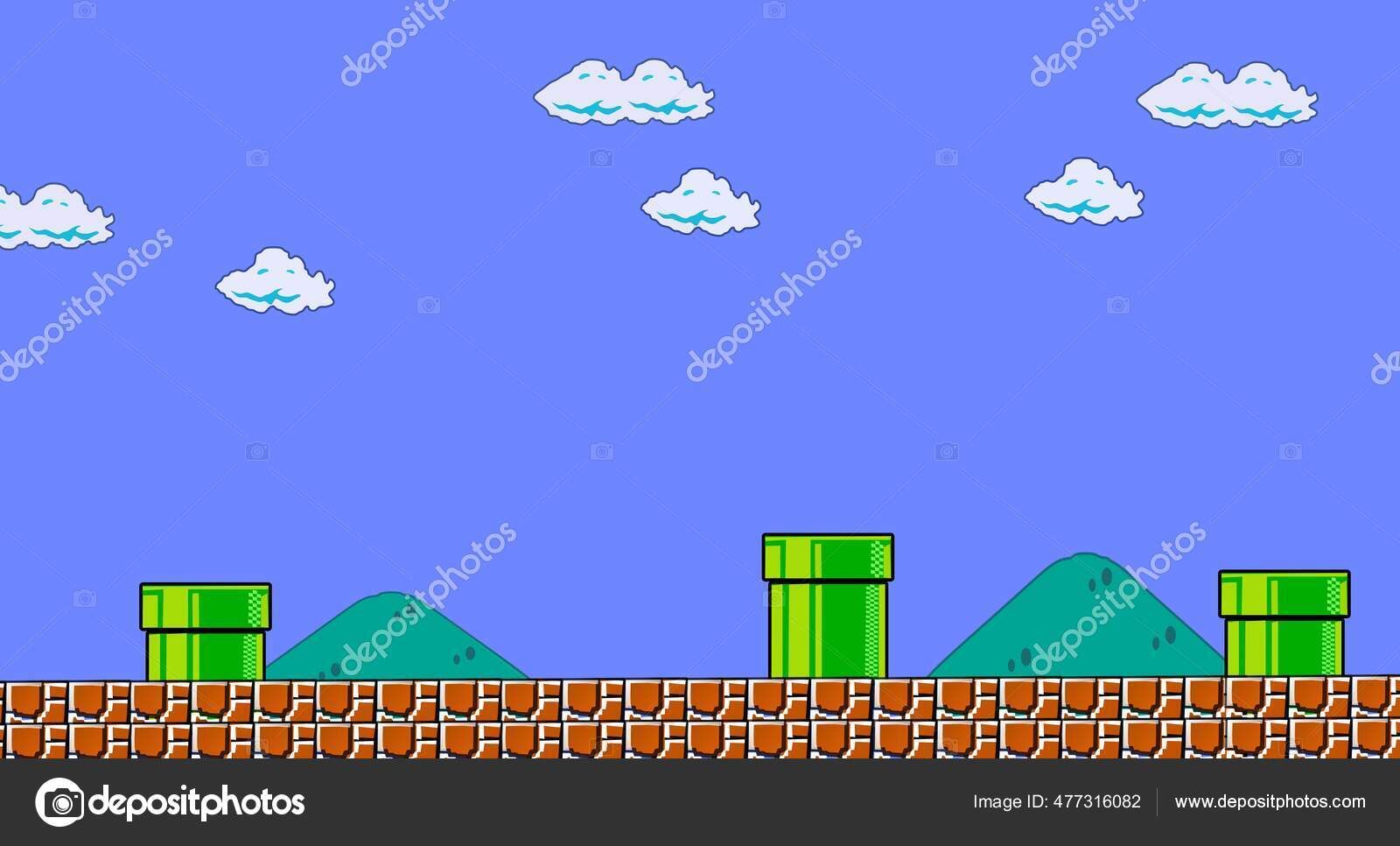 Super Mario Blackground Vector Image Stock Vector Image by ©Morphiuss ...