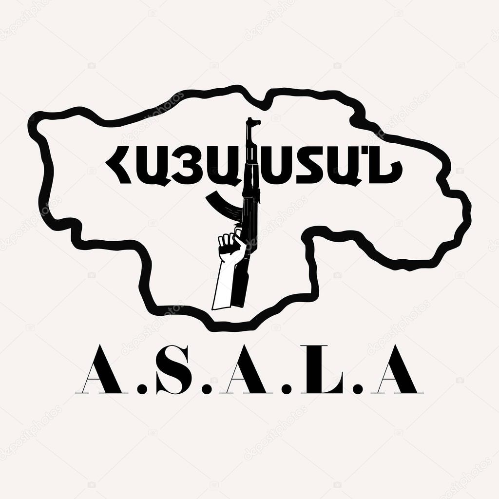 Logotipo de ASALA (A.S.A.L.A.) Ejército Secreto Armenio para la ...
