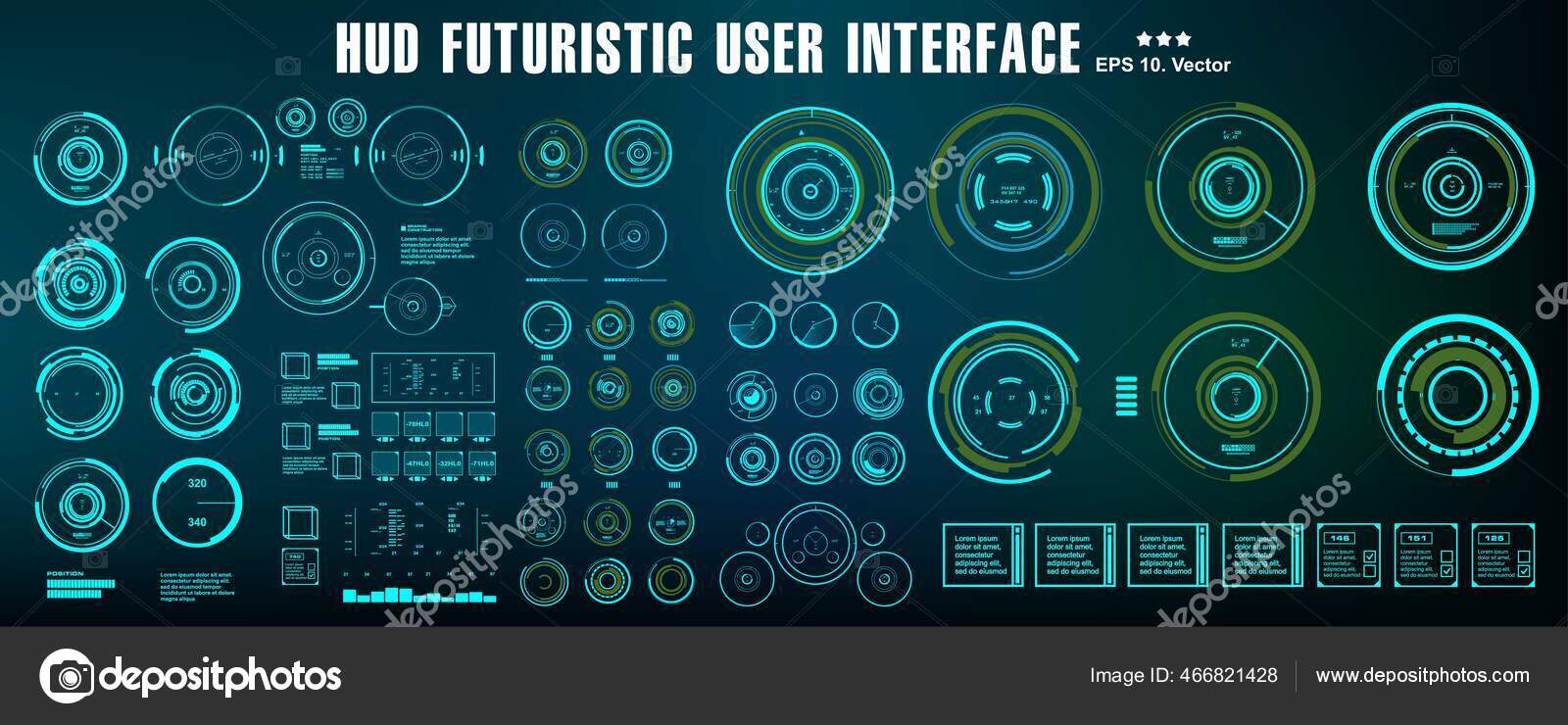 Hud Fütürist Kullanıcı Arayüzü Bilimkurgu Fütürist Gövde Gösterge Paneli Sanal ©PALERMO89 ...