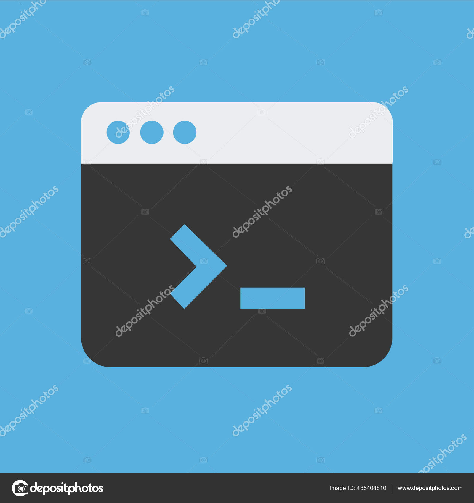 Ikon Startup Terminal Akses Langsung Sistem Melalui Baris Perintah ...