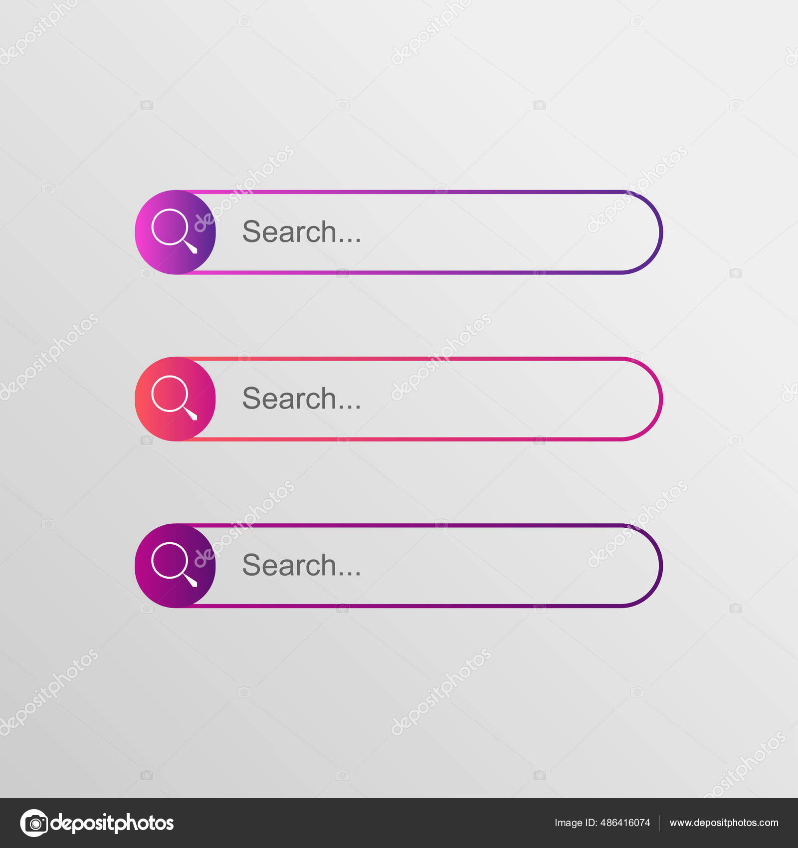 Search Bar Box Button Vector Element Flat Design Vector Illustration Stock Vector Image by ...