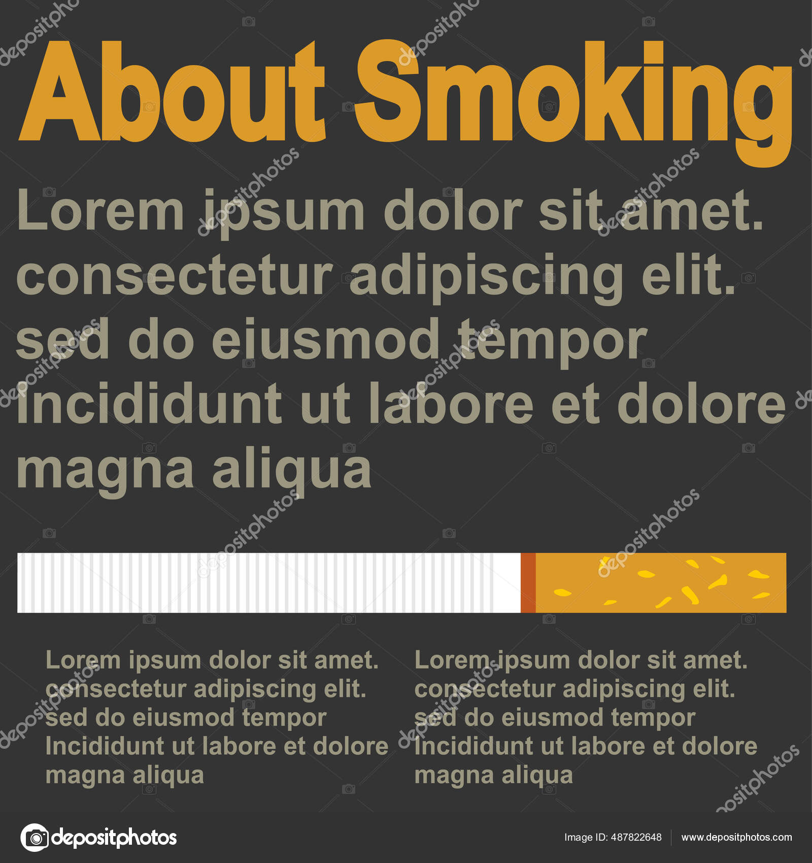 Poster Smoking Flat Design Vector Template Stock Vector by ©PALERMO89 ...