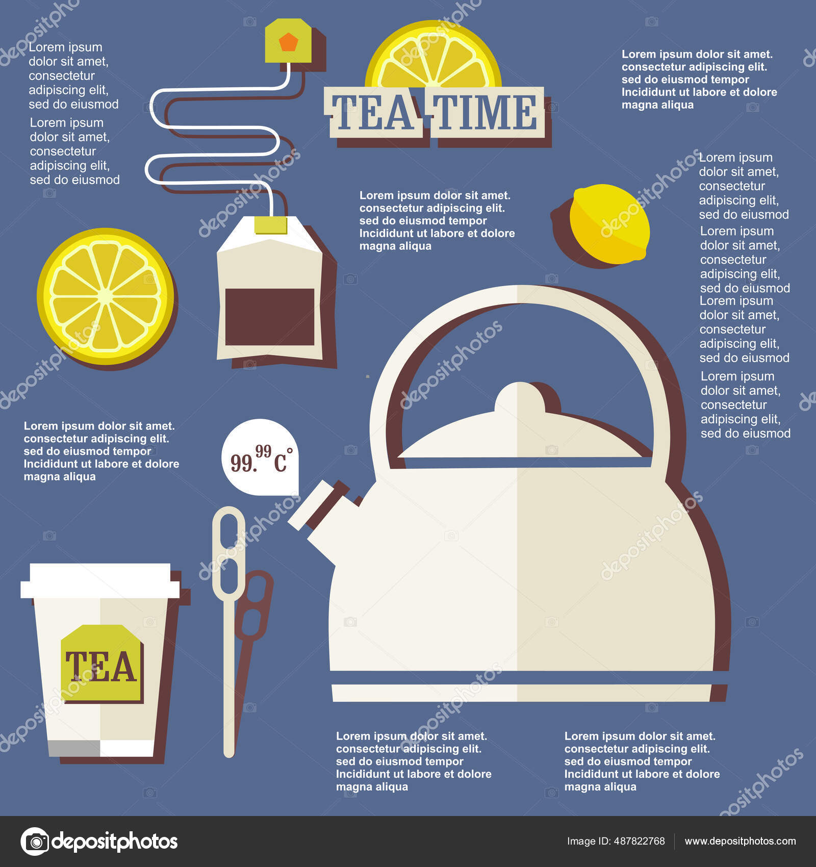 Lemon Teatimes Business Drink Vector Symbol Cup Template Elements ...