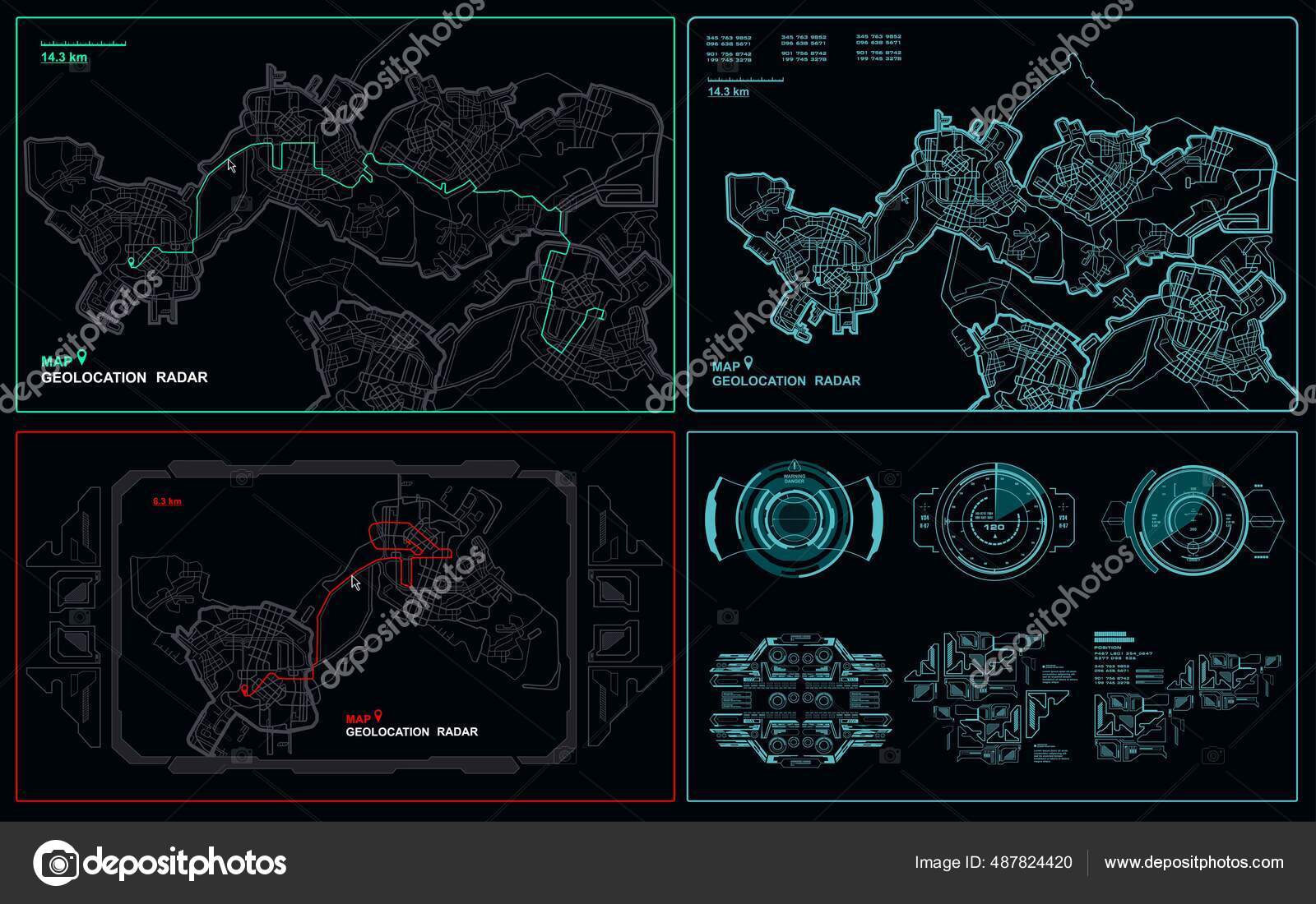 Navigate Mapping Technology Dashboard Gps Tracking Map Showing Movement ...