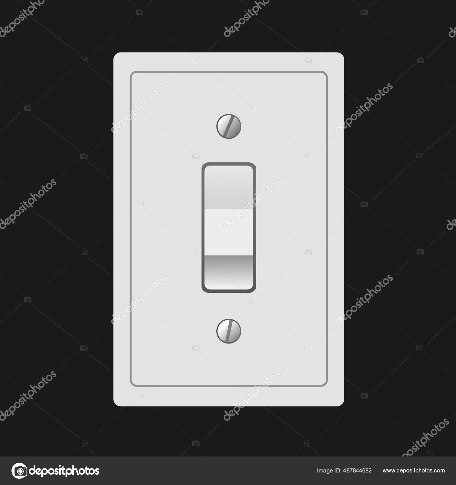 Illustration Realistic Light Switch Red Background Stock Vector by ...
