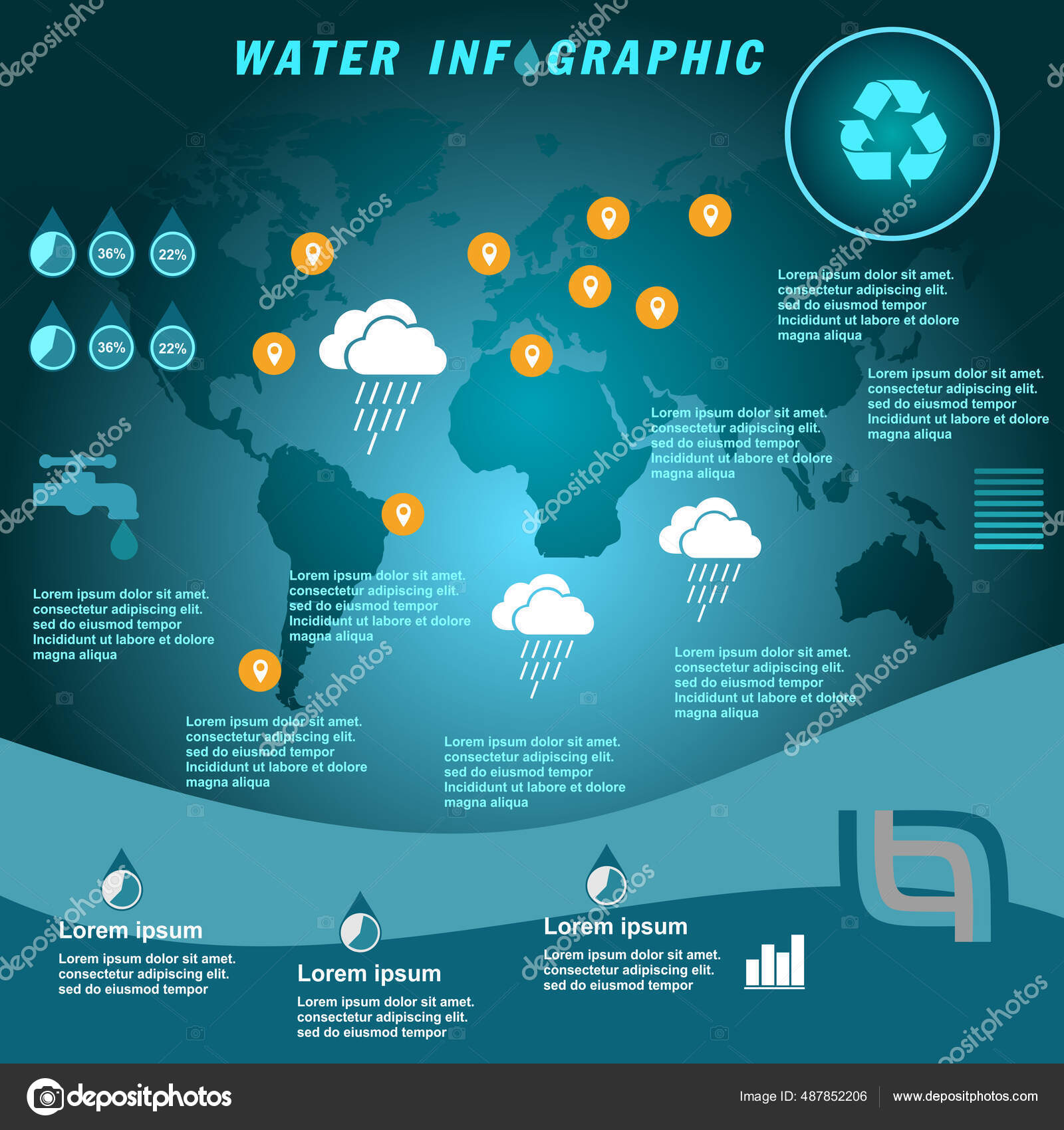 Pressure Sensor Isometric Green Eco Business Concept Sign Vector Symbol ...