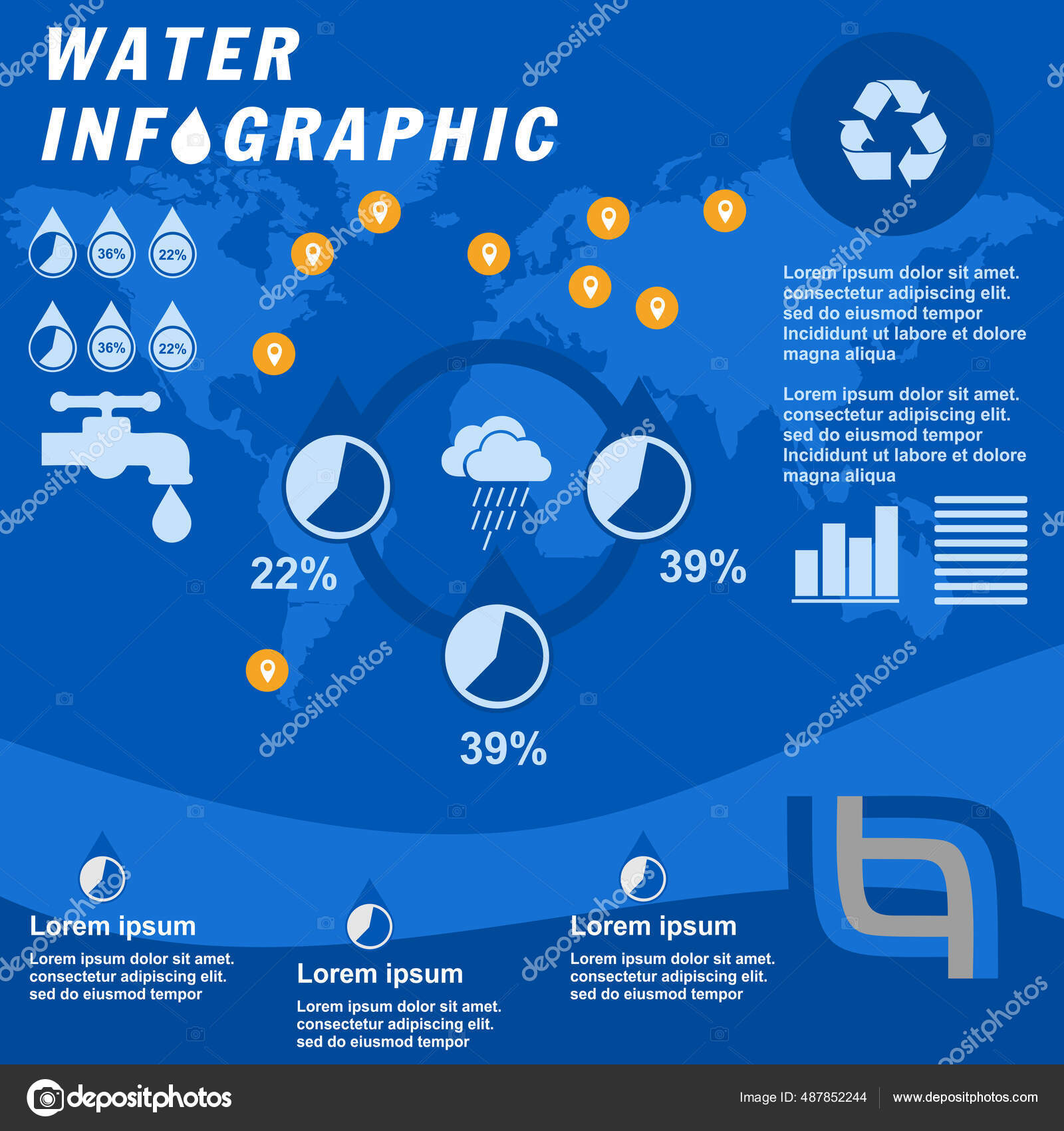 Pressure Sensor Isometric Green Eco Business Concept Sign Vector Symbol ...