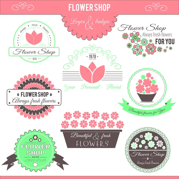ᐈ Logo flowers shop stock vectors, Royalty Free flower shop logo images ...
