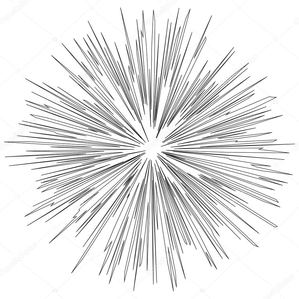 Black hole illustration. Illustration of Explosion. Radial lines Stock ...
