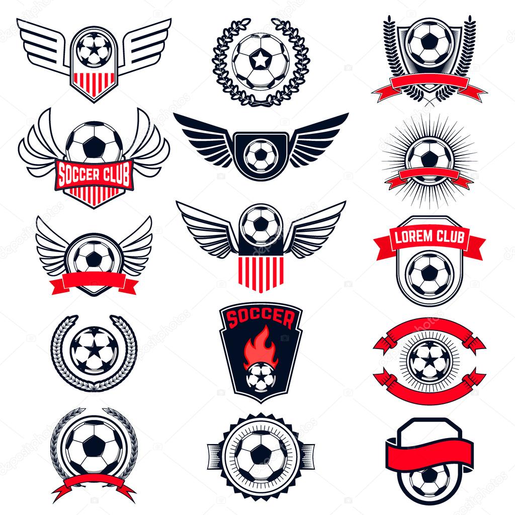 Football emblems set. Stock Vector Image by ©art-l@i.ua #92252764