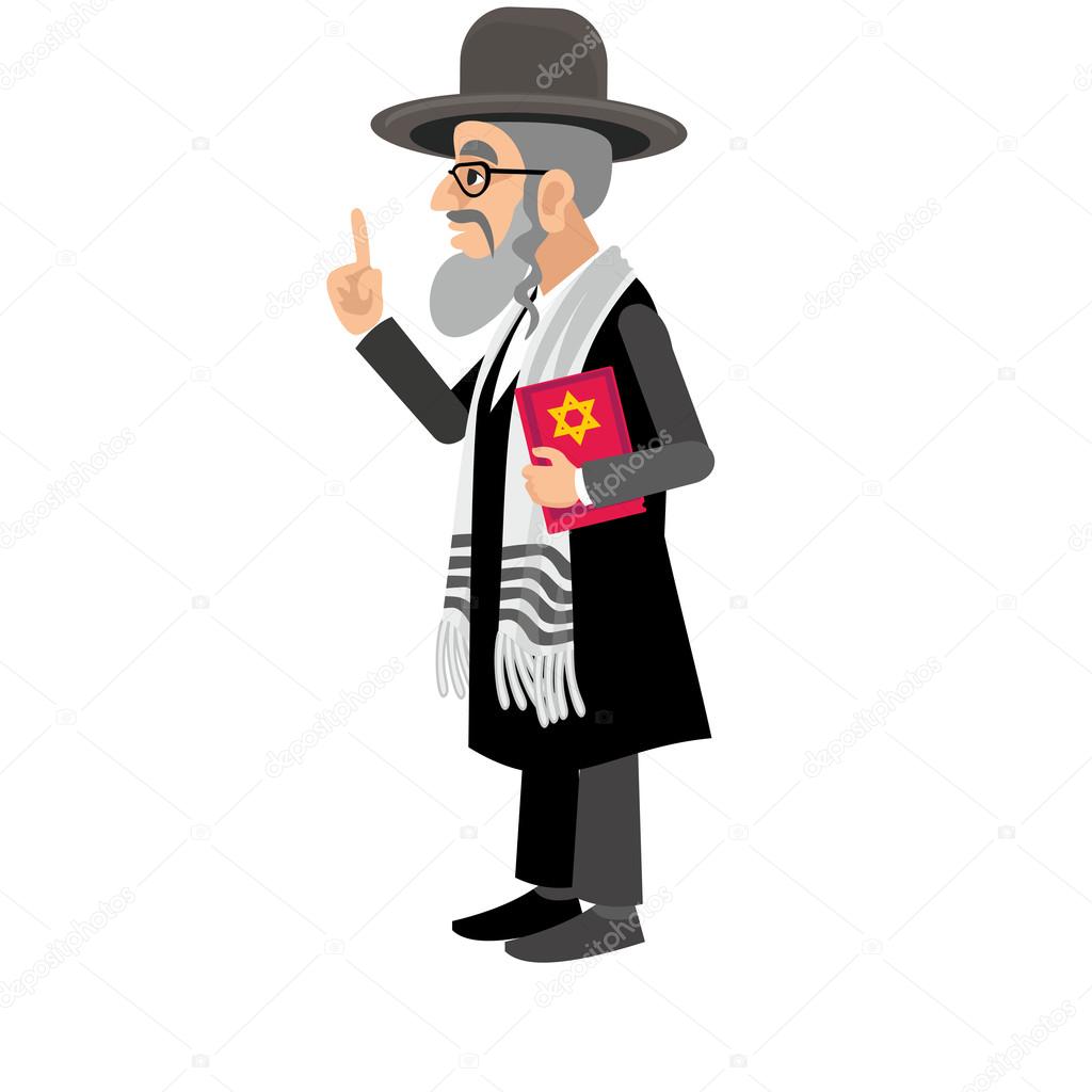Rabbi,with Payot and torah Stock Vector by ©amid999 103803356