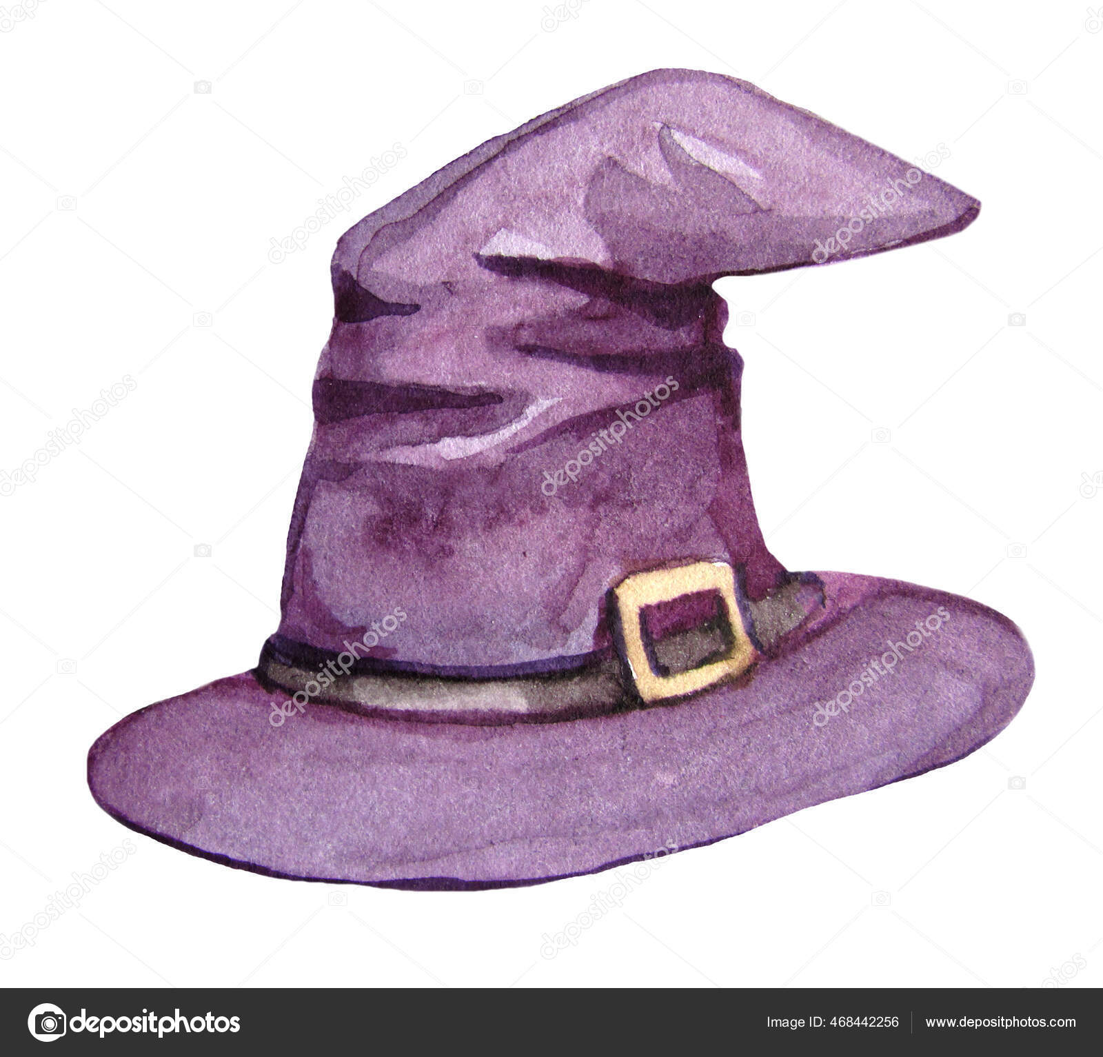 Watercolor Drawing Wizard Magic Hat Stock Illustration by ©Katerin_vin ...