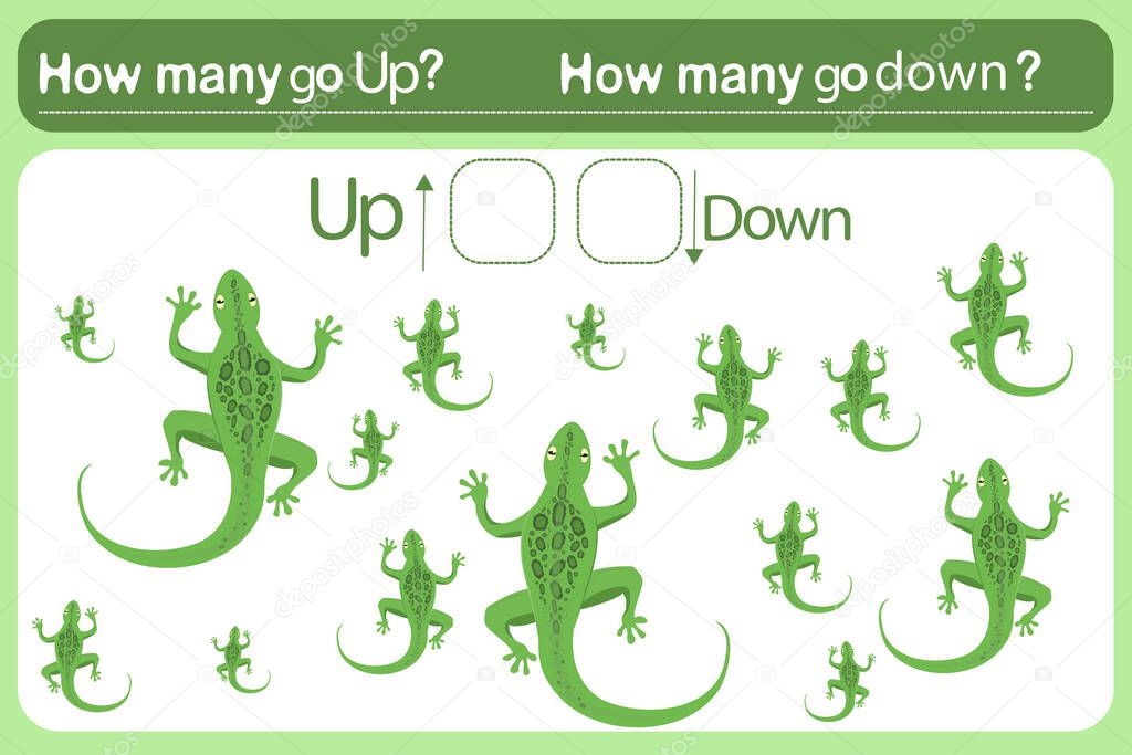 A logic game for kids called "Up or Down". Spatial orientation with ...