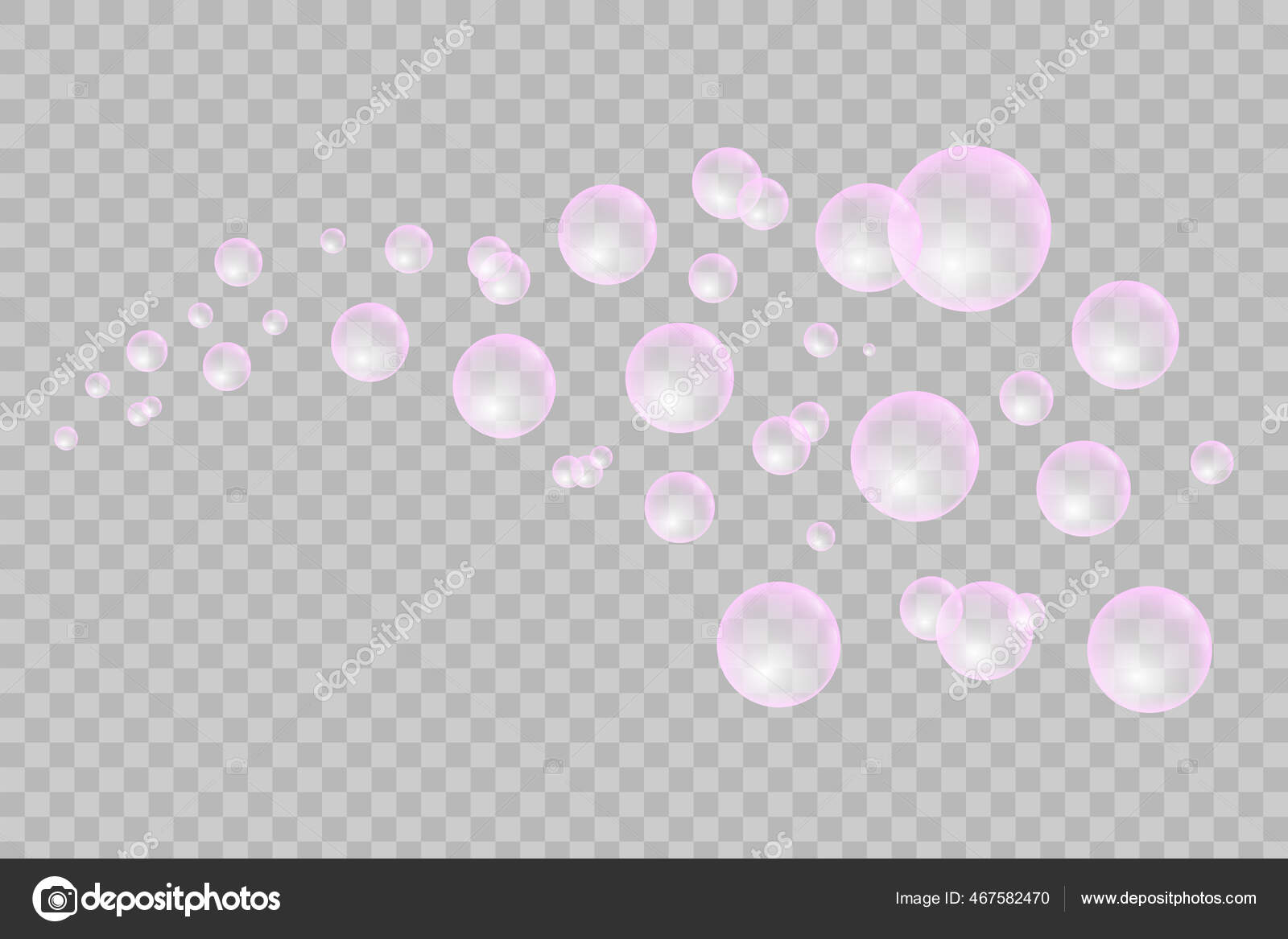 Sæbebobler Gennemsigtig Baggrund Shampoo Skum Realistiske Bobler ...