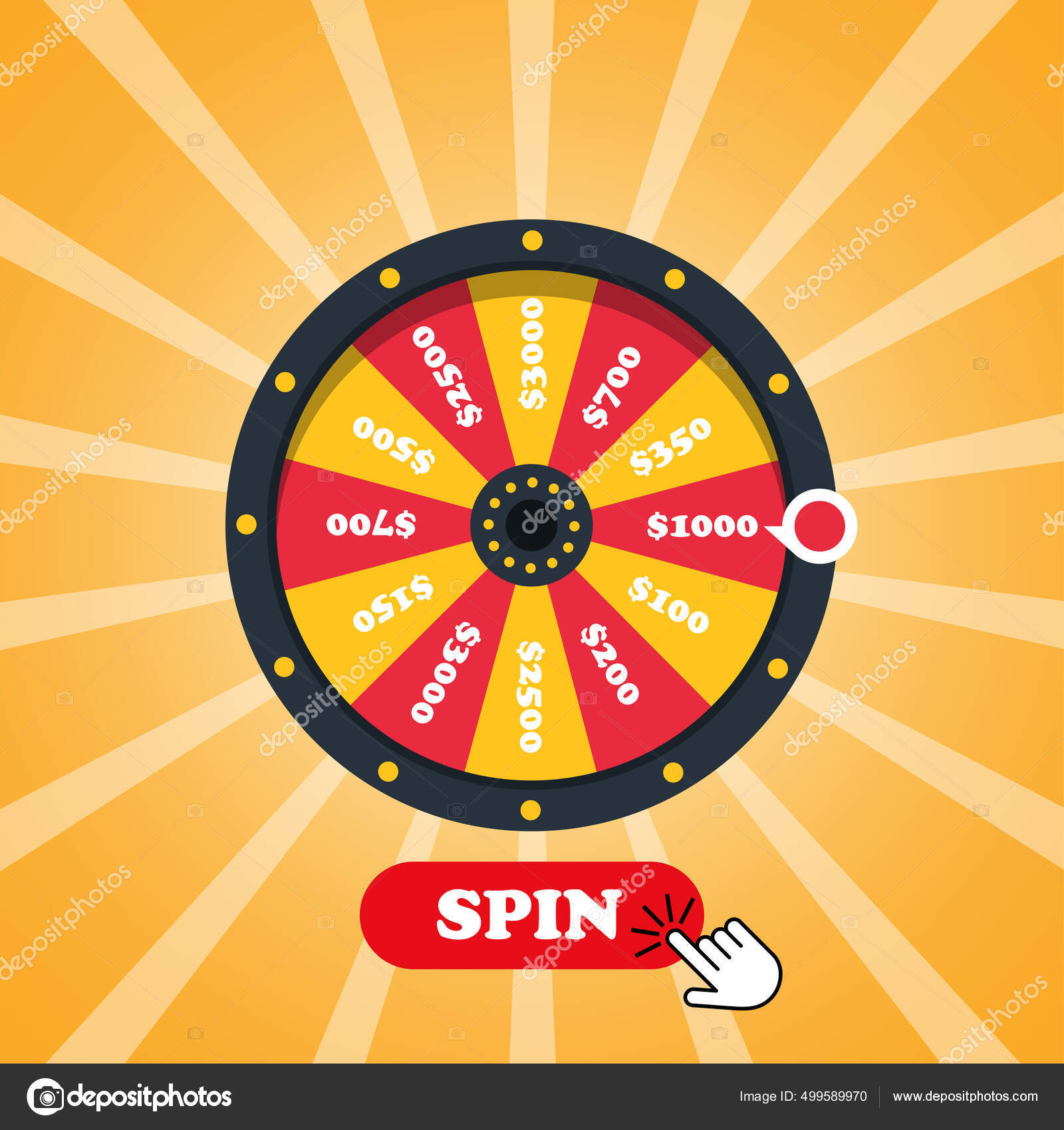 Wheel Of Fortune Board Vector