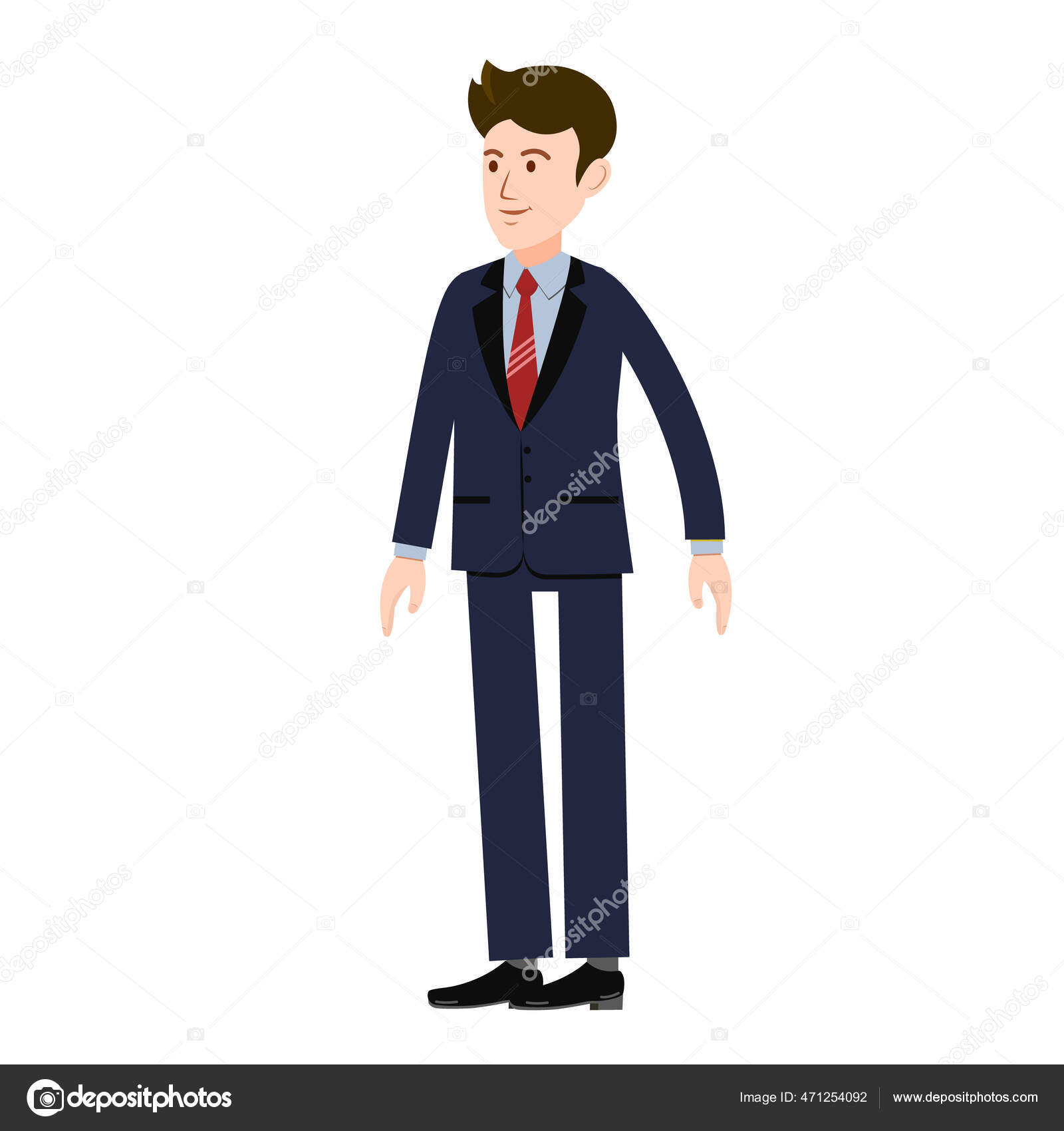 Man Suit Vector Image Person Animation Editable Strokes Man Suit Stock ...