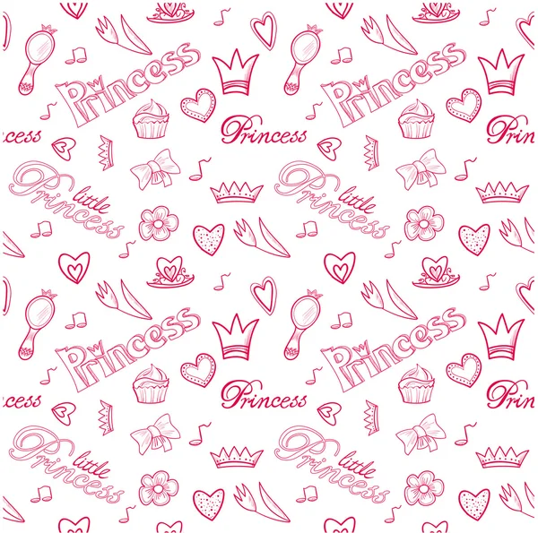 Pink princess sketch set. — Stock Vector © NatalieBakunina #100321754