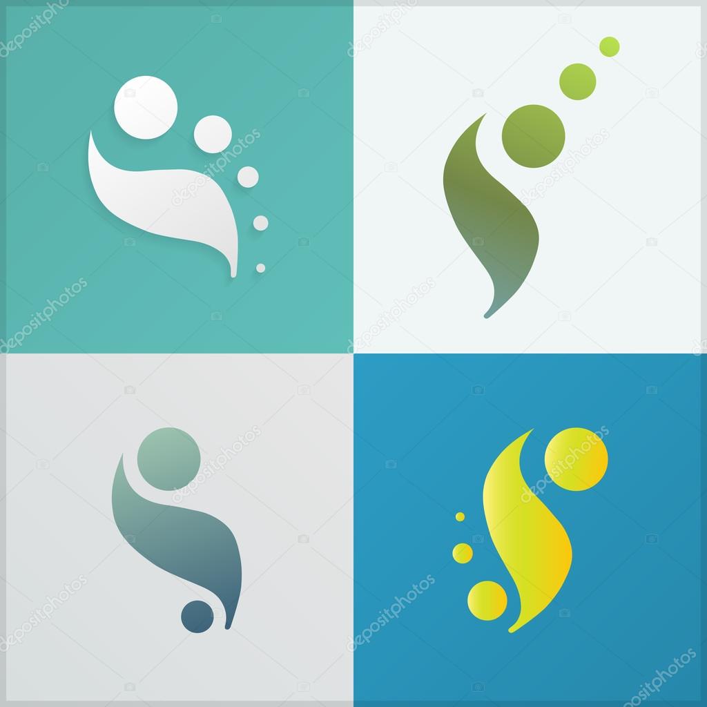 A set of vector bionic logos design templates in a trendy style. Vector ...