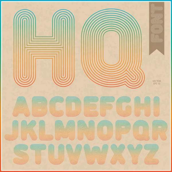 Retro stripe font Vector Art Stock Images | Depositphotos