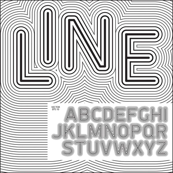 Retro font with lines Vector Art Stock Images | Depositphotos