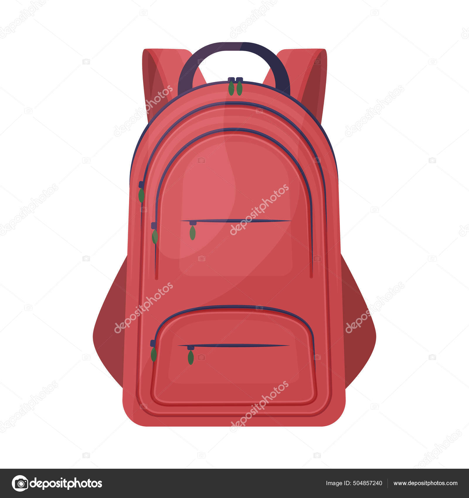 Red School Bag Clipart