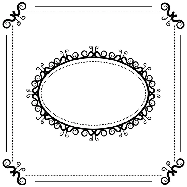 Vintage oval frame — Stock Vector © antonshpak #8865429
